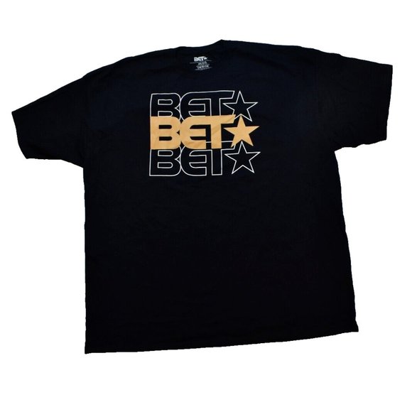 BET | Shirts | Bet Mens Black Entertainment Network Stacked Logo Black ...